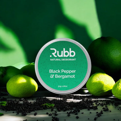 Rubb 100% irritation-free natural deodorant | Black Pepper & Bergamot ...